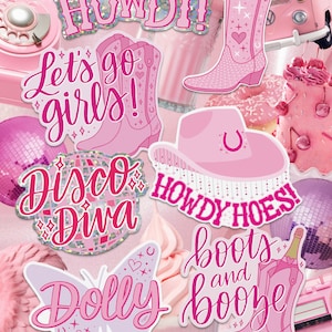 Disco Cowgirl STICKER BUNDLE; Cowgirl Boots; Pink Cowgirl Western ...