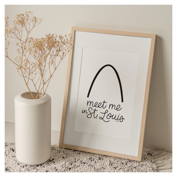 Print 8x10 In Meet Me in St. Louis Custom Hand Lettered - Etsy