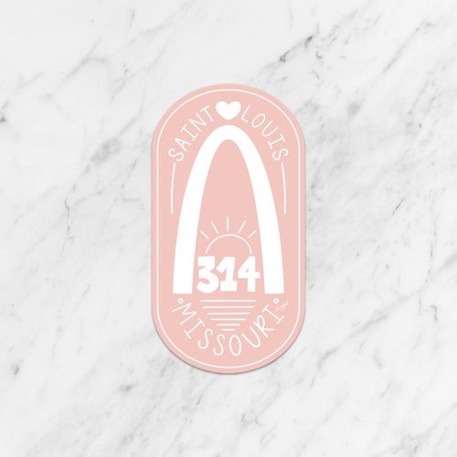314 St. Louis Sticker the Arch Sticker Hand Drawn Sticker - Etsy