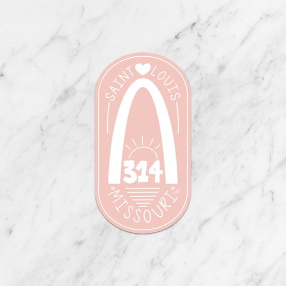314 St. Louis Sticker the Arch Sticker Hand Drawn Sticker | Etsy