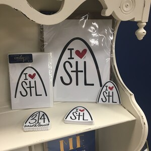 STL Sticker; I Heart STL Hand Lettered Sticker; Arch Sticker; Hand ...