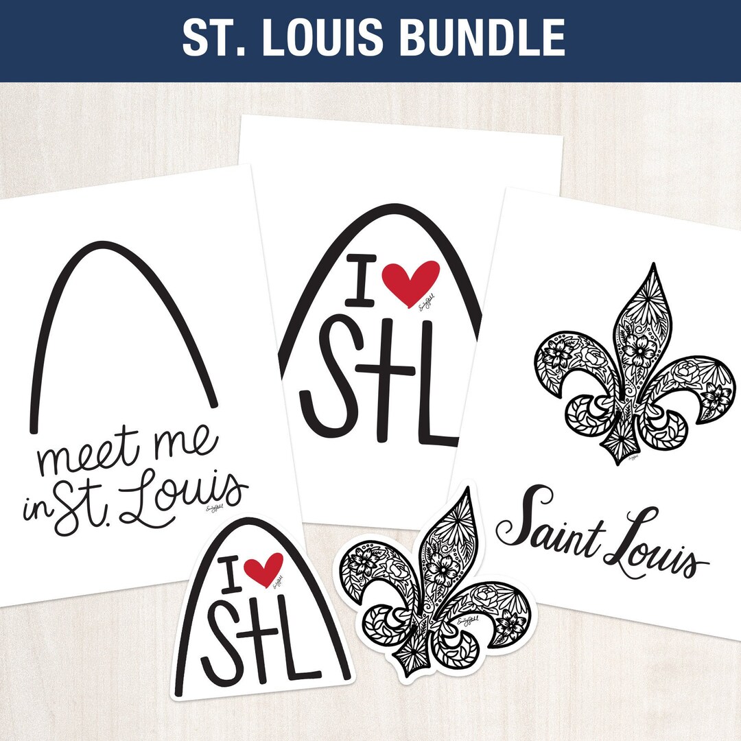 I Love St. Louis Bundle; St. Louis Stickers; St. Louis Prints - Etsy