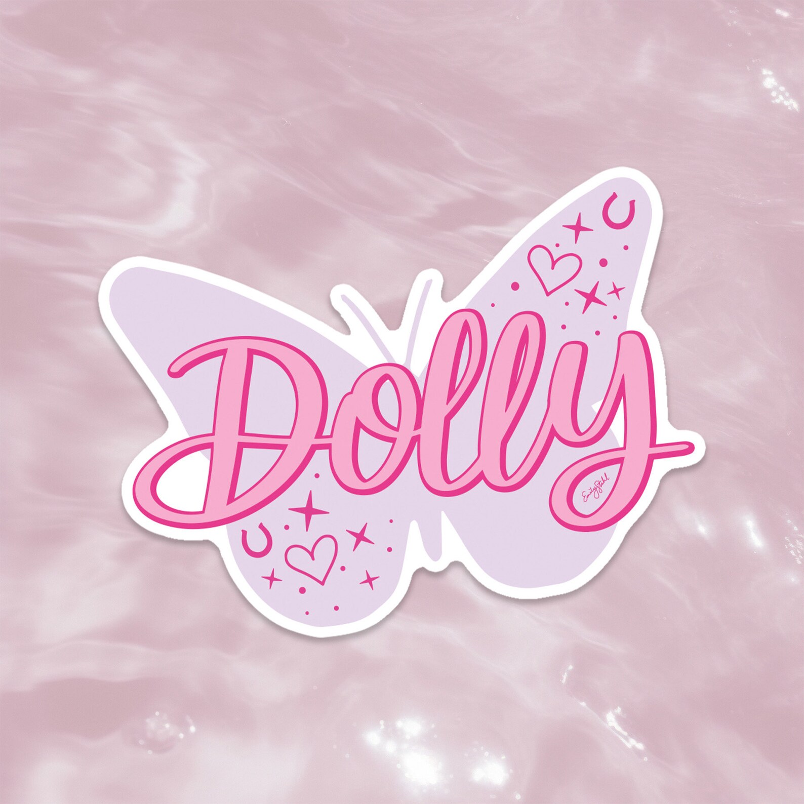 Dolly Sticker; Butterfly Sticker; Disco Cowgirl; Pink Cowgirl Western ...