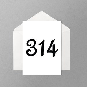 314; Saint Louis 314 Card; 314 Card; Saint Louis Card; STL Card; Hand ...