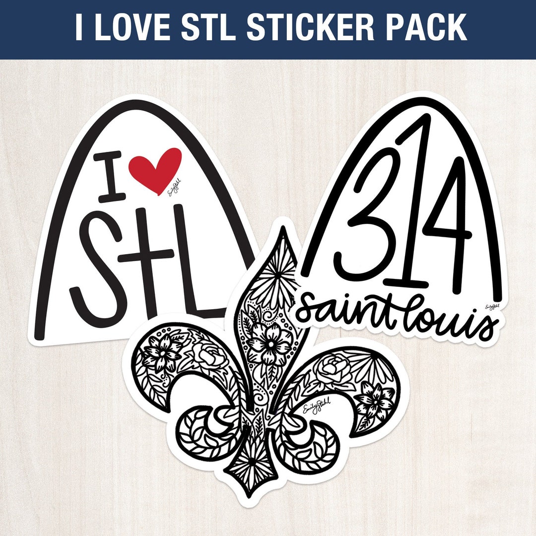 I Love Saint Louis Sticker Pack Saint Louis Stickers Saint - Etsy