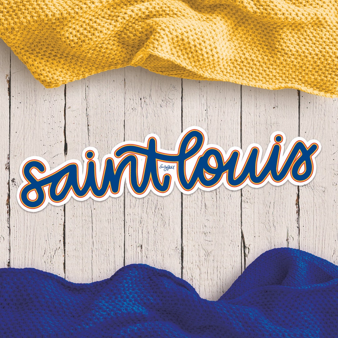 Saint Louis Sticker, 4.76 X 1.17 In; Retro Hockey; Custom Hand Drawn ...