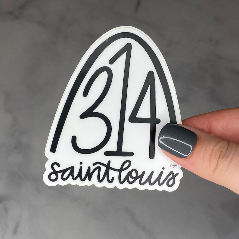 STL Sticker 314 Saint Louis STL Hand Lettered Sticker Arch - Etsy