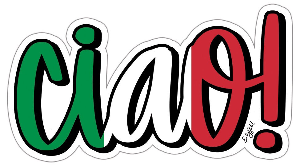 Ciao Sticker 3.25 x 1.8 in The Hill Sticker Custom Hand | Etsy