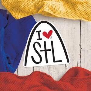STL Sticker; I Heart STL Hand Lettered Sticker; Arch Sticker; Hand ...