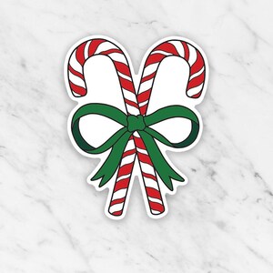 2.35x3 Candy Canes Sticker Christmas Sticker Holiday Sticker Hand ...