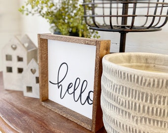 Hello Wood Sign | Etsy