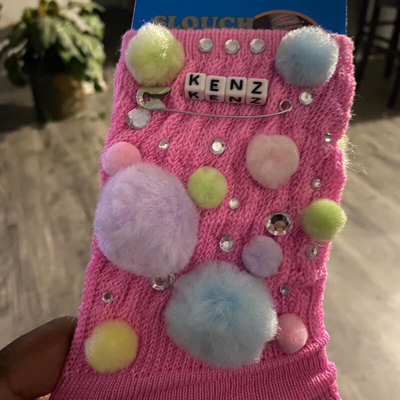 Pom Pom Socks - Etsy