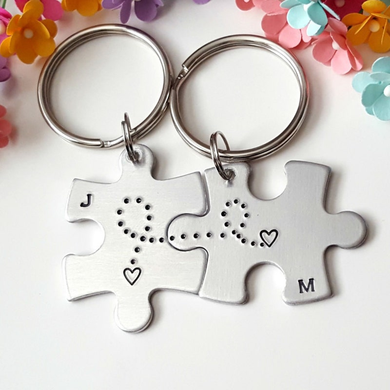 Puzzle Keychain - Etsy