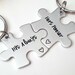 Puzzle Piece Keychains for Couples Couples Matching | Etsy