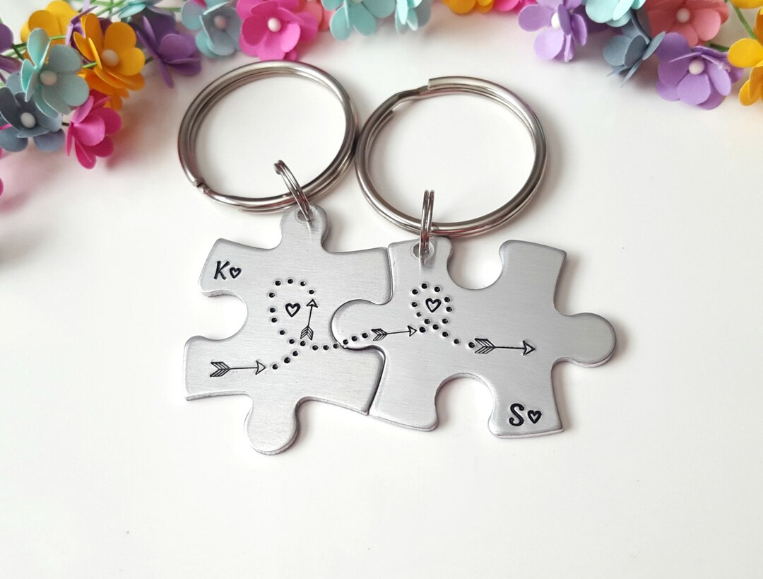 Personalized Keychains, Couple Keychains, Arrow Keychains, Anniversary ...