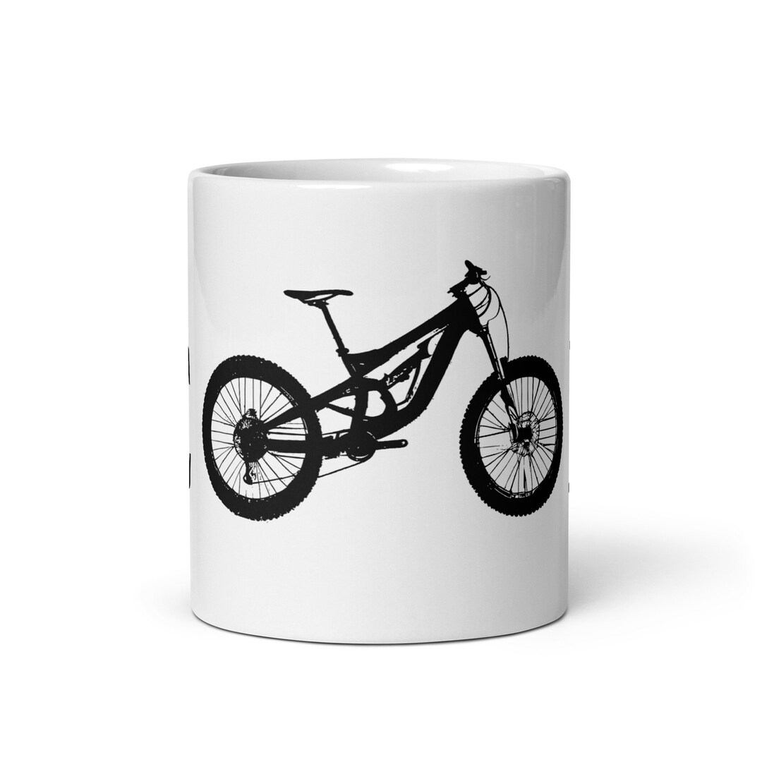 Mountain Bike cool MTB Black Glossy Mug Cycling Gift - Etsy