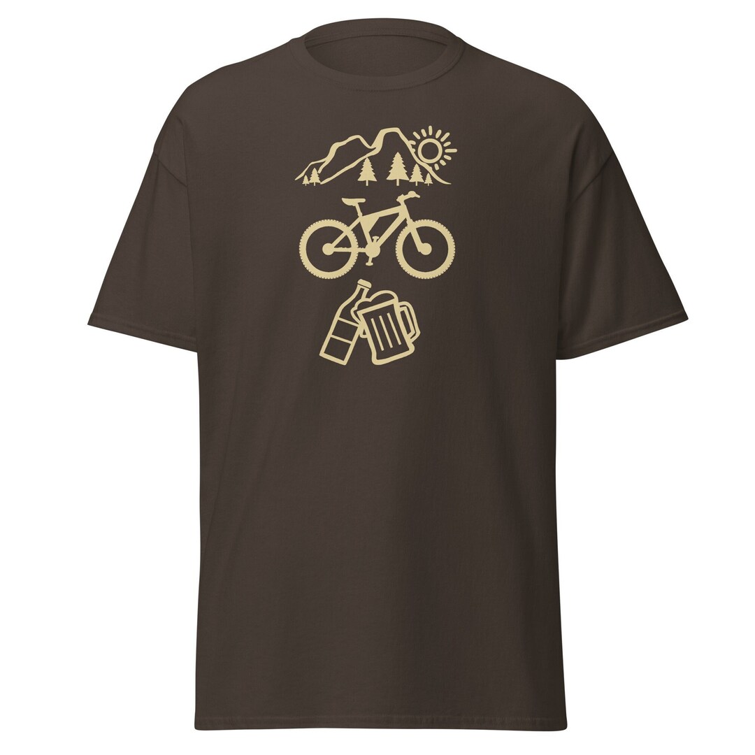 Mountain Bike, MTB, T-shirt Mountain Bike and Beer, Iconic, TAN, Biking ...