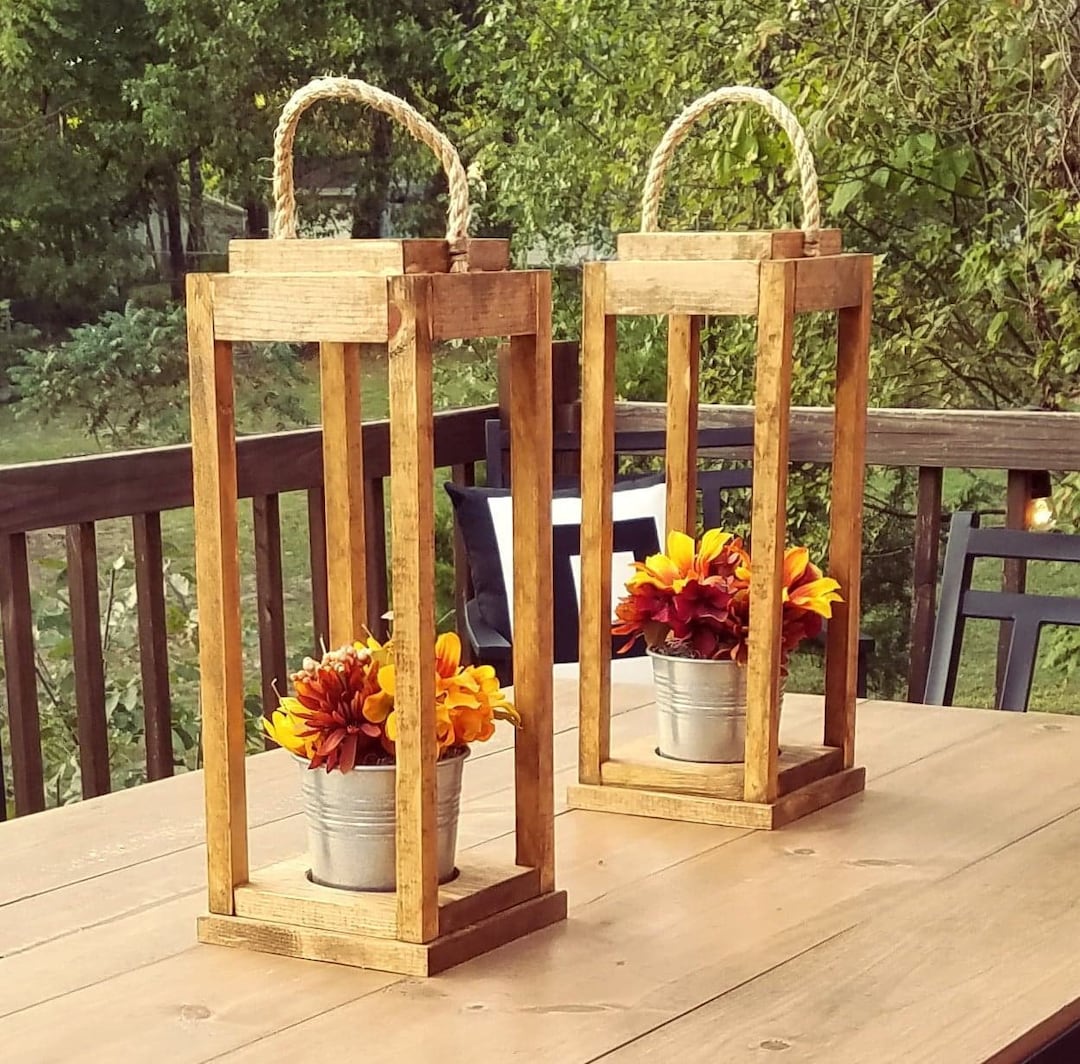 DIY Rustic Wood Lantern Plans - Etsy