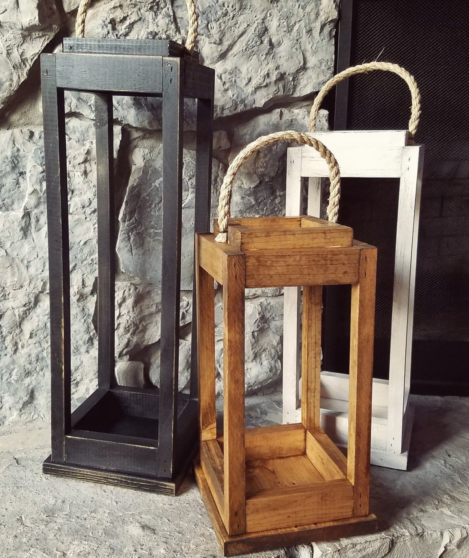 DIY Rustic Wood Lantern Decor Plans (downloadable Template) - Etsy