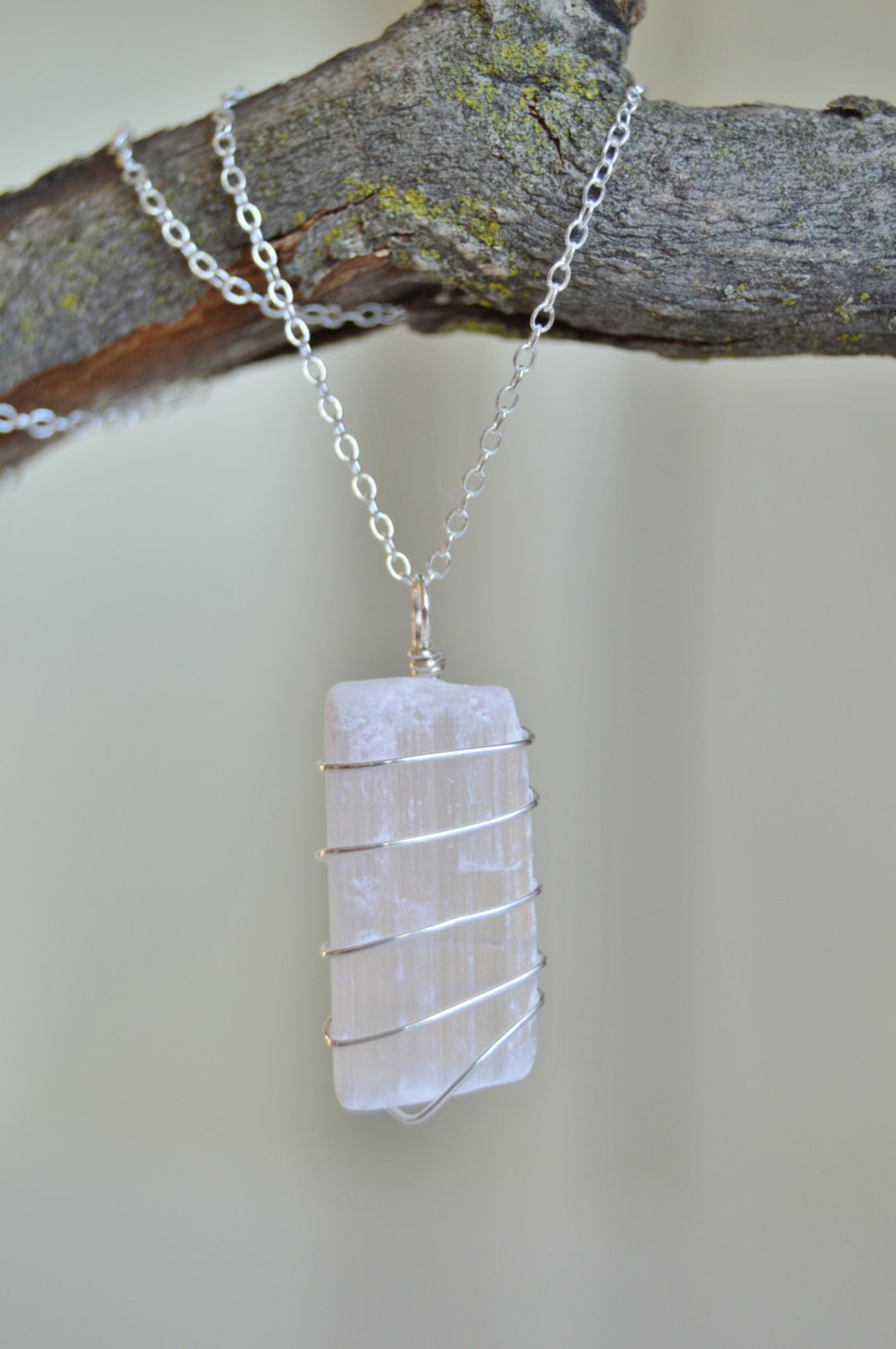 Selenite-recharges Energy-angelic Shield-protective Grid-wire Wrapped ...