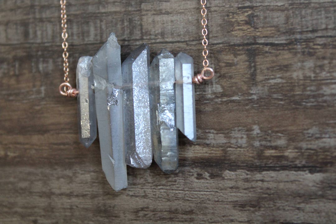 Titanium Aqua Aura Raw Quartz-swords of Protection-divine Energy ...