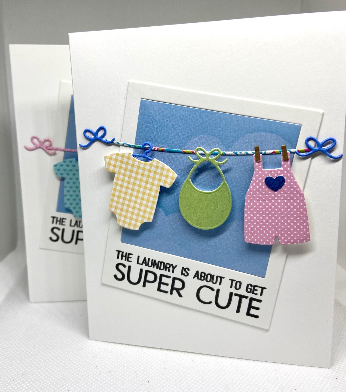 Baby Card, New Baby Card, the Laundry is About to Get SUPER CUTE, Card ...
