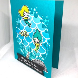 Handmade Mermaid Birthday Card: Under the Sea Friend Card - Etsy