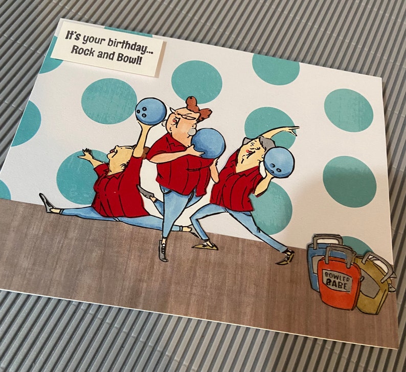 Bowling Birthday Card Bowling Babes Card Bowler Birthday - Etsy
