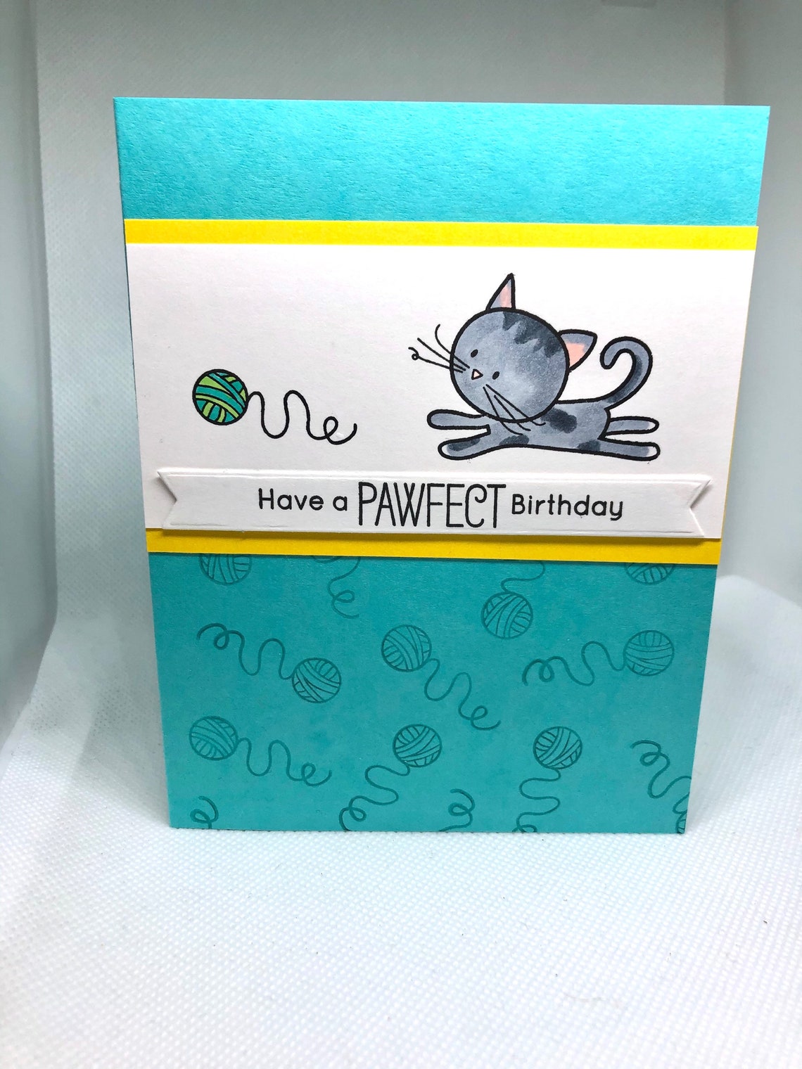 Kitty Card, Pawfect Birthday, Cat Lovers Birthday Card, Cat Card, Hand ...