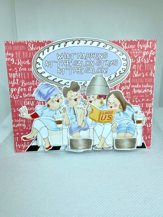 Spa Card Mani Pedi Card Birthday Card for Girlfriend 3D | Etsy