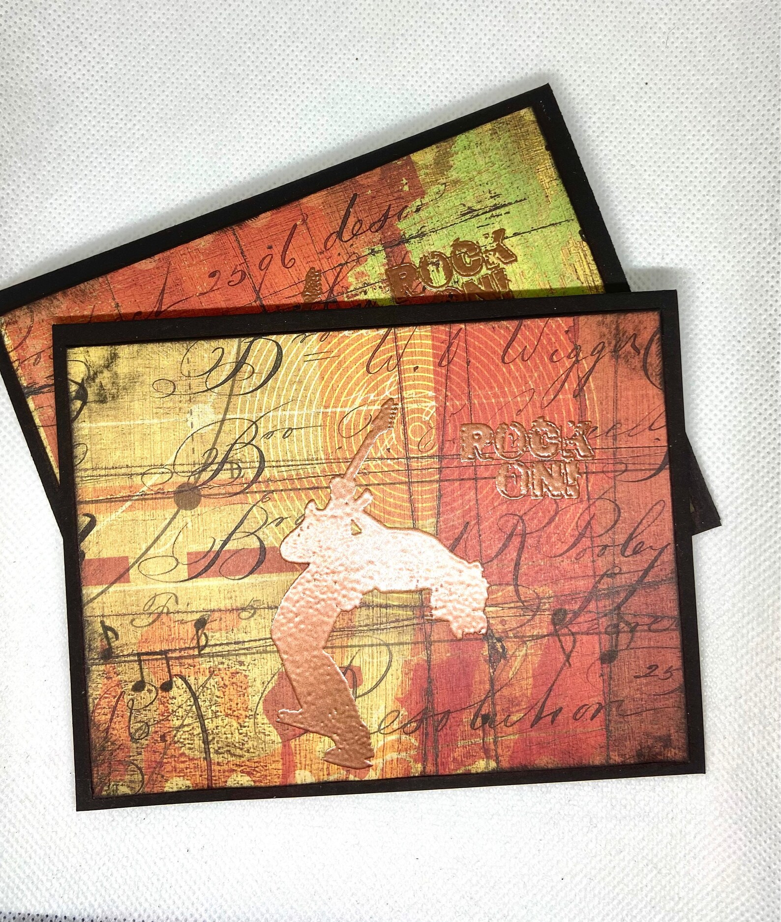 Rock Birthday Card, Rock on Guitar Player Card, Music Lover Card, Band ...