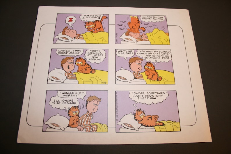 Best Friends Garfield comic strip Nap Bedtime the cat | Etsy