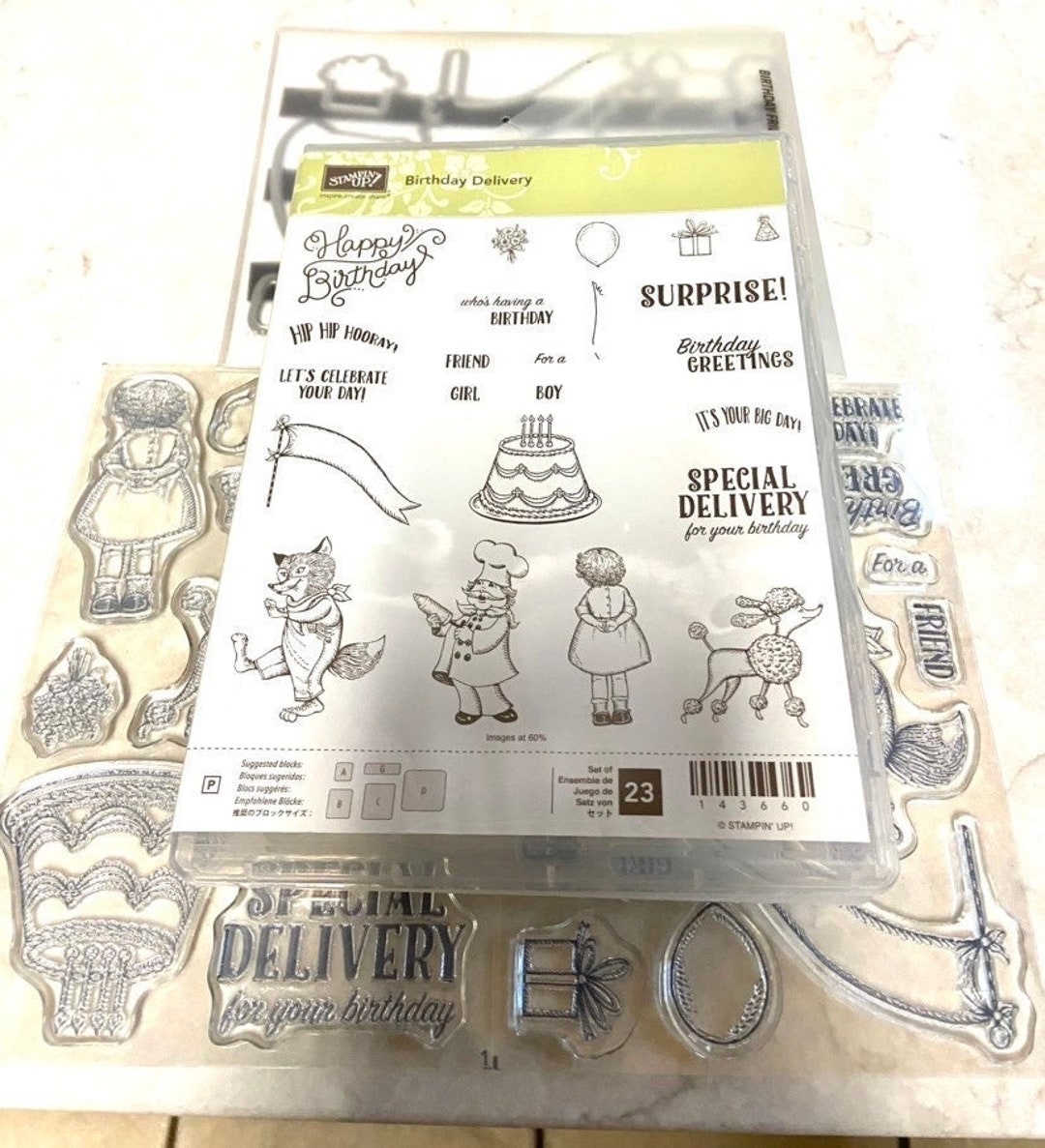Stampin up Birthday Delivery Stamps and Dies Set With 6 X 6 DSP Paper ...