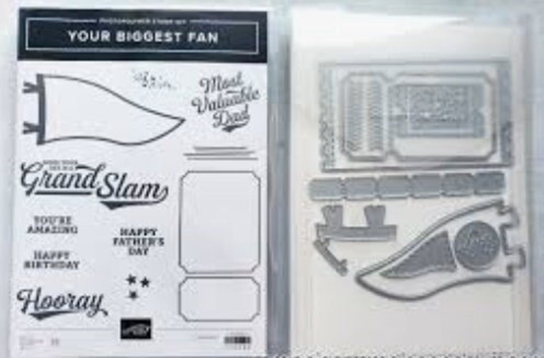 Your Biggest Fan Stampin Up, Retired Stamps and Dies, Photopolymer ...
