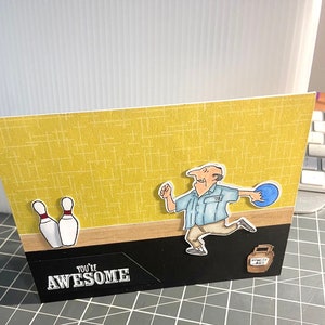 YOU'RE AWESOME Bowling Card, It’s Your Birthday Rock and Bowl, for ...