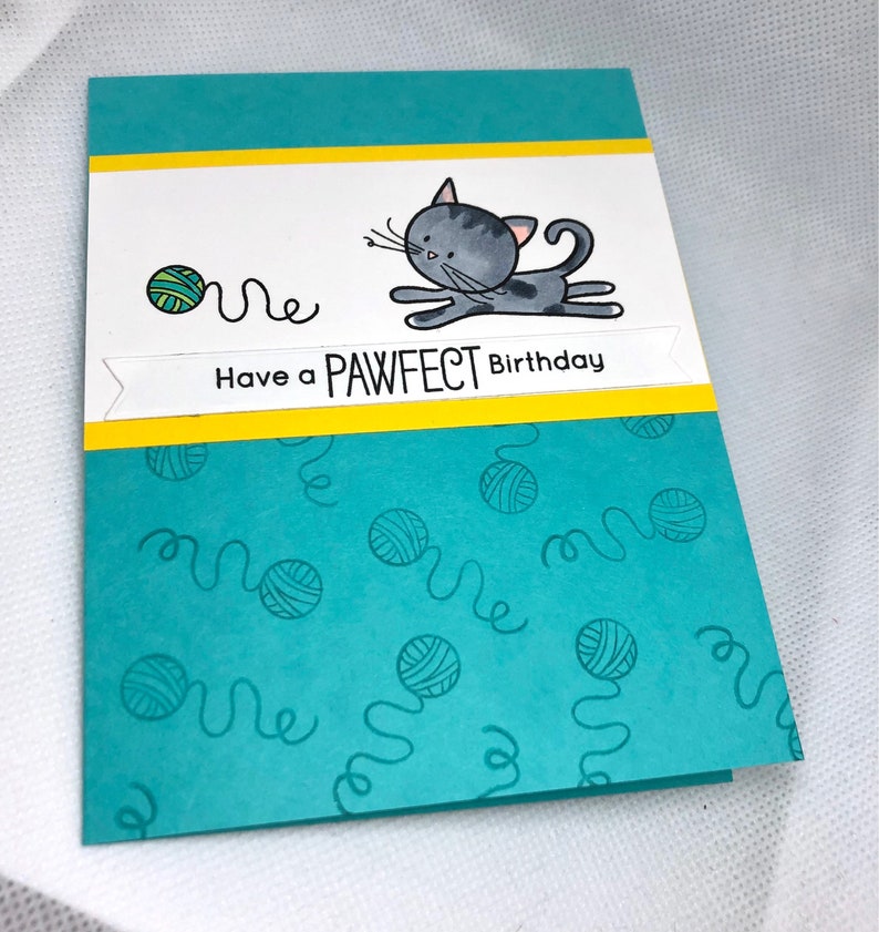 Kitty Card, Pawfect Birthday, Cat Lovers Birthday Card, Cat Card, Hand ...