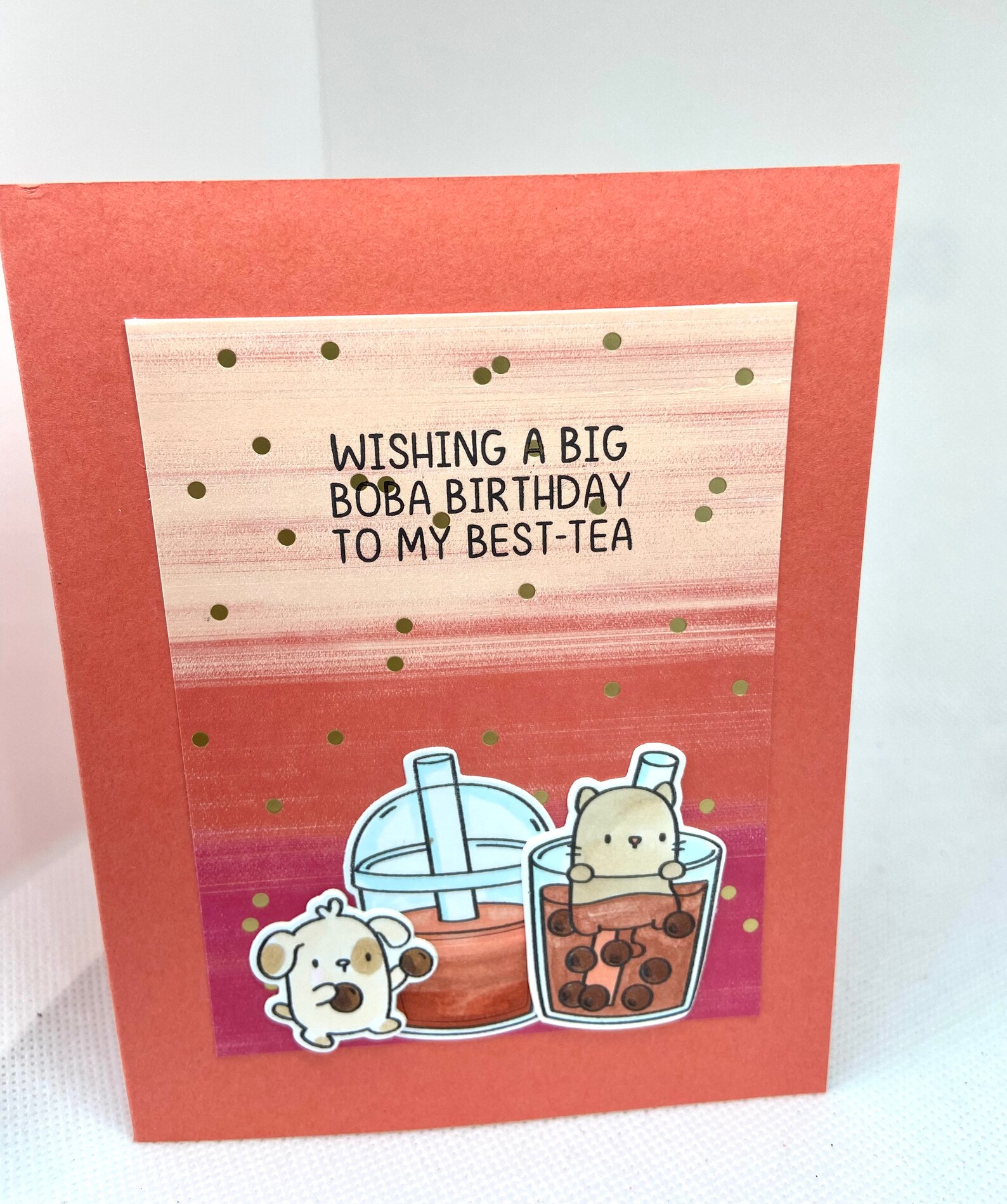 Kawaii Birthday Card, Boba Tea Card, Wishing a Big Boba Birthday to My ...