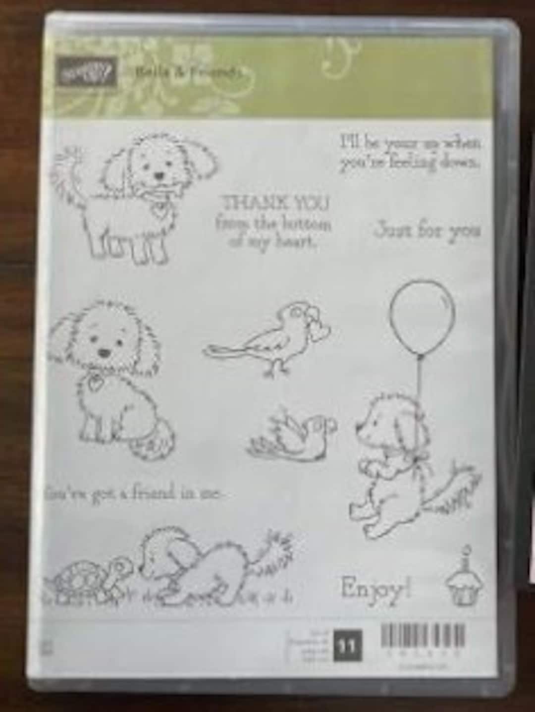 RARE Bella and Friends Stampin up Used | Cling Stamp Set | Dog Stamp ...