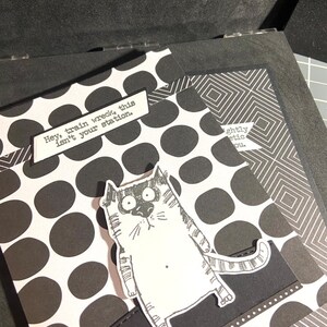 Snarky Cat Card, Cat Lovers Card, Someone Cares About You, Distracted ...