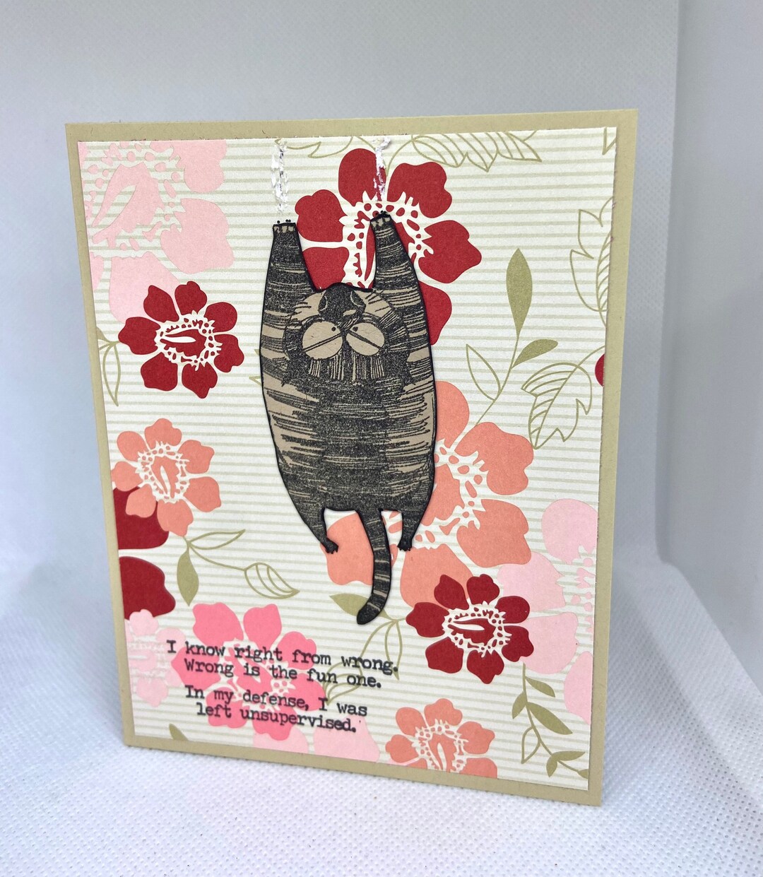 Humorous Cat Card: Unsupervised Feline Friendship Card - Etsy