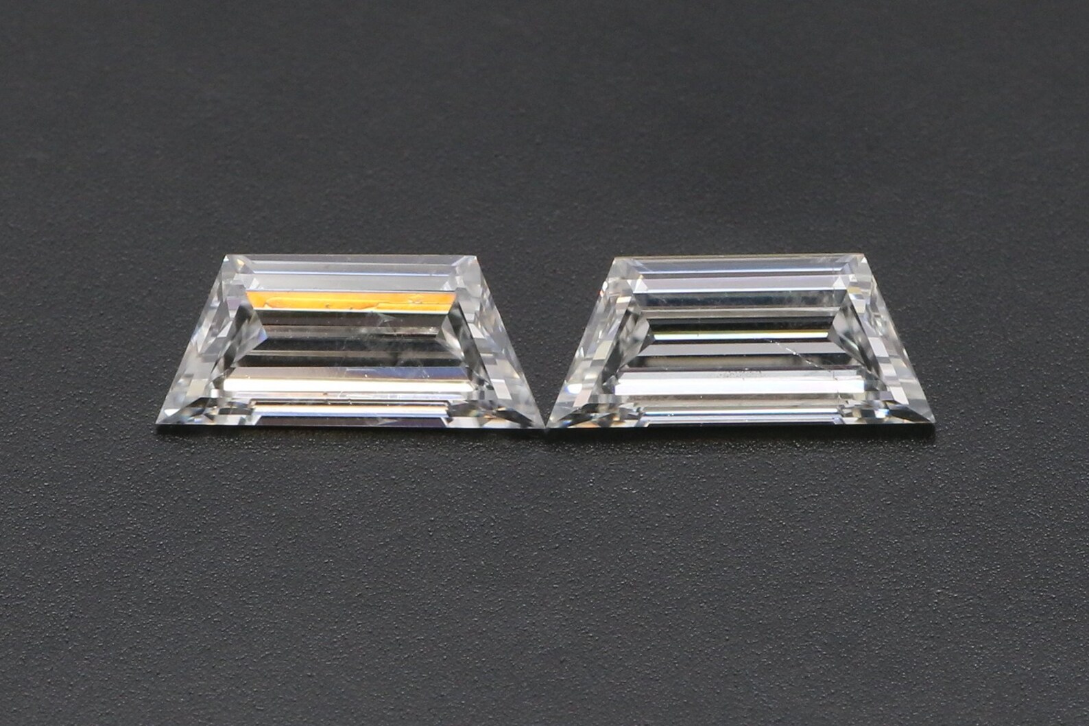 Trapezoid Diamond step cut Pair Trapezoid diamond Trapezoid | Etsy