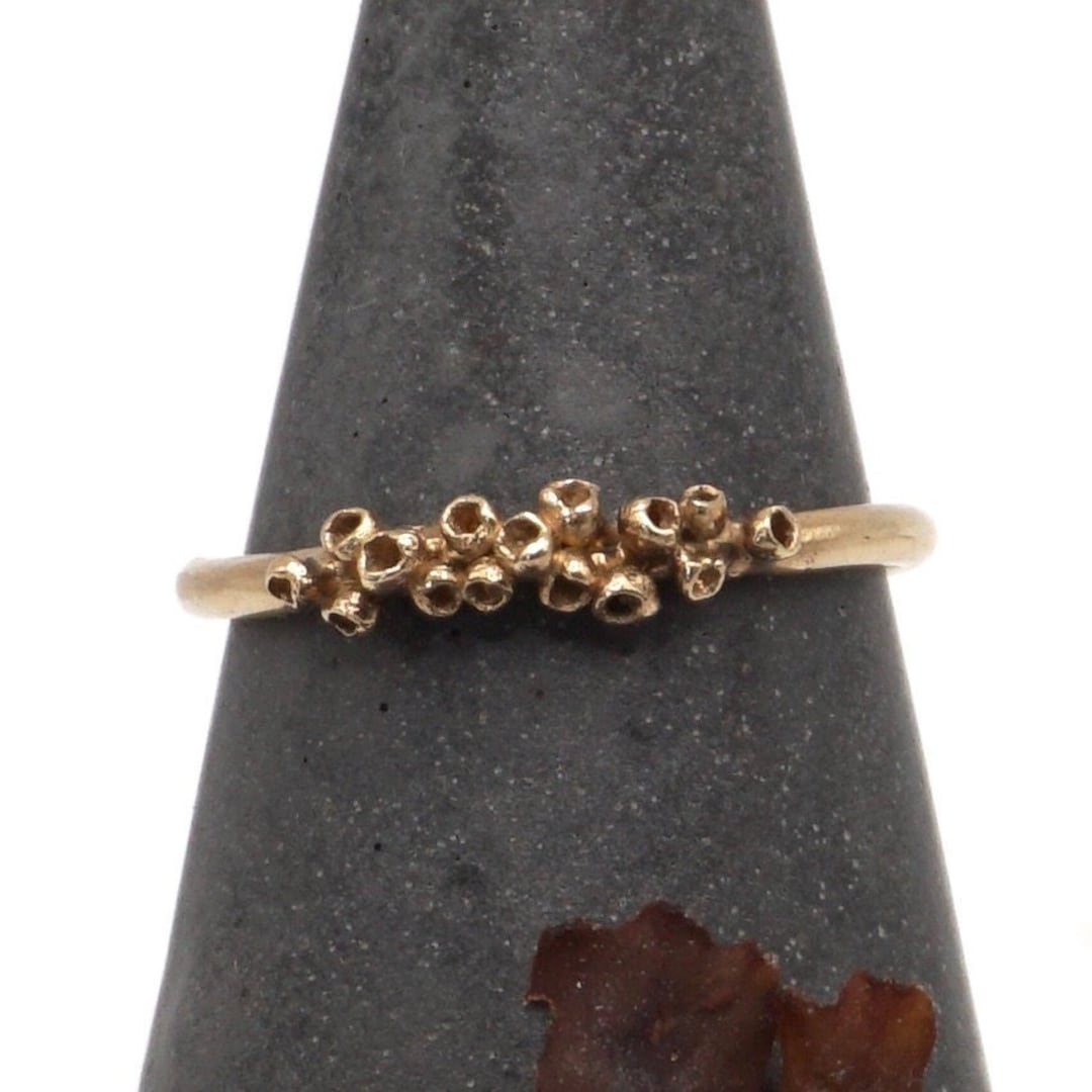 Barnacle Ring | Sea Nymph | Organic Textured | Dainty Wedding ...