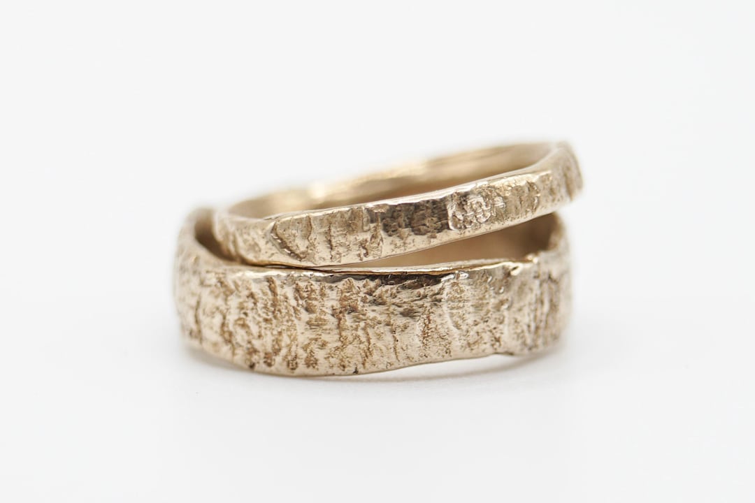 3mm Bark Wedding Band | Treefolk | Bark Textured Wedding Bands | Bark ...