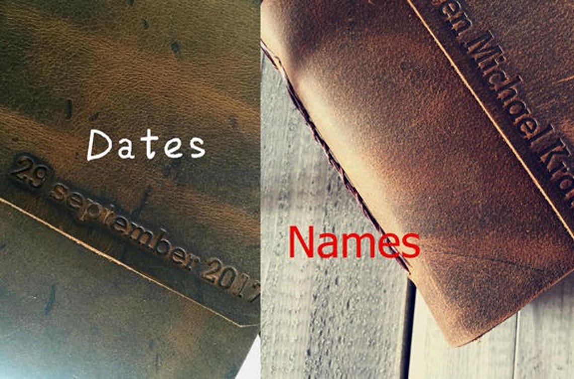Personalized Leather Journal Refillable Custom Leather | Etsy