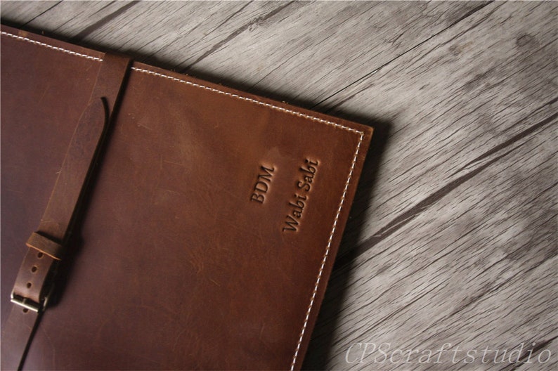 Personalized Leather Portfolio Case, Mens Leather Padfolio, Leather ...