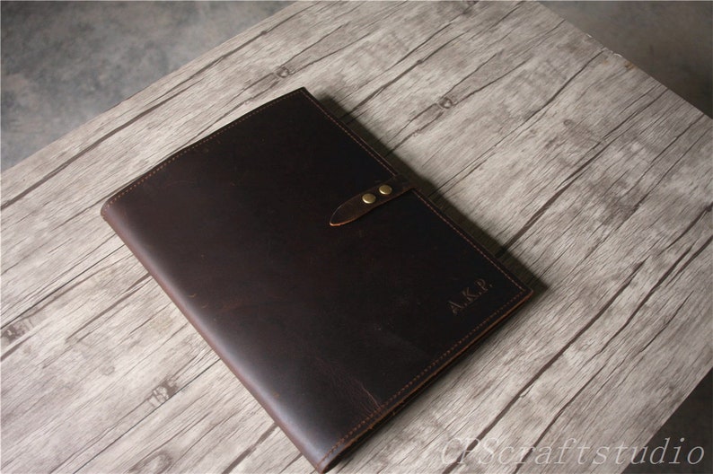 Personalized Leather Folder Mens Leather Portfolio Case - Etsy