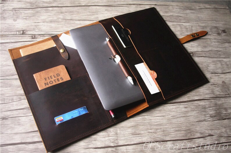 Personalized Leather Folder Mens Leather Portfolio Case - Etsy