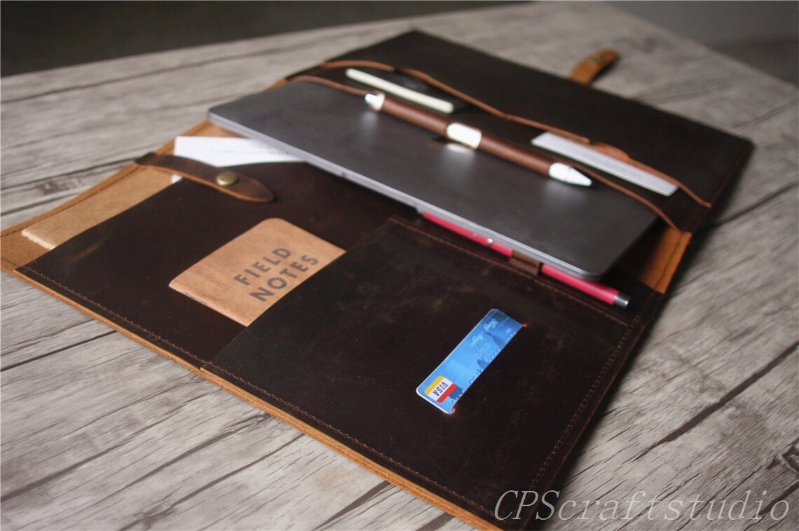 Personalized Leather Folder, Mens Leather Portfolio Case, Leather ...