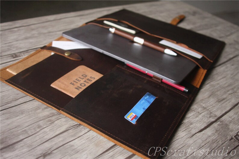 Personalized Leather Folder, Mens Leather Portfolio Case, Leather ...