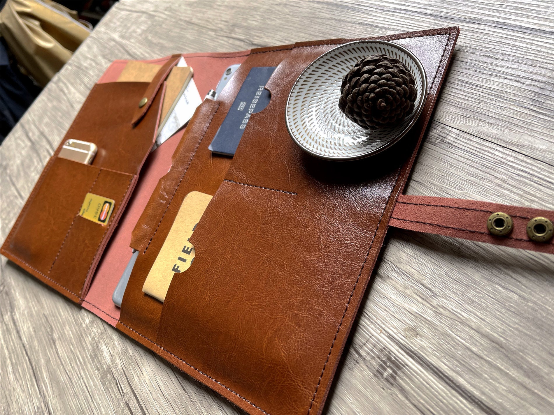 Personalisierte Leder Portfolio Ordner, Herren Padfolio Hülle, Leder ...
